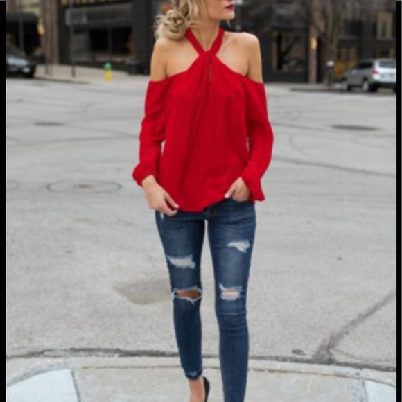 Tops | New Halter Off Shoulder Long Sleeve Top | Poshmark